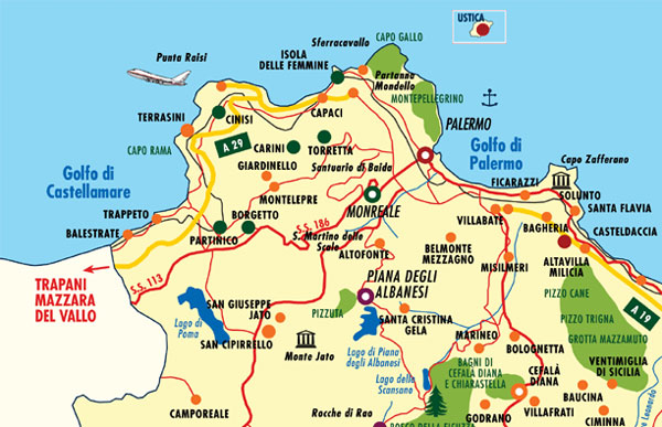 Balestrate Sicily Map Of Italy Sicily Map Hi Res Stock Photography And